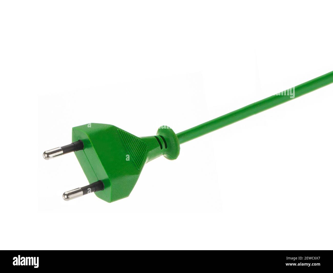 Green Electricity Plug isolated - eko concept Stock Photo - Alamy