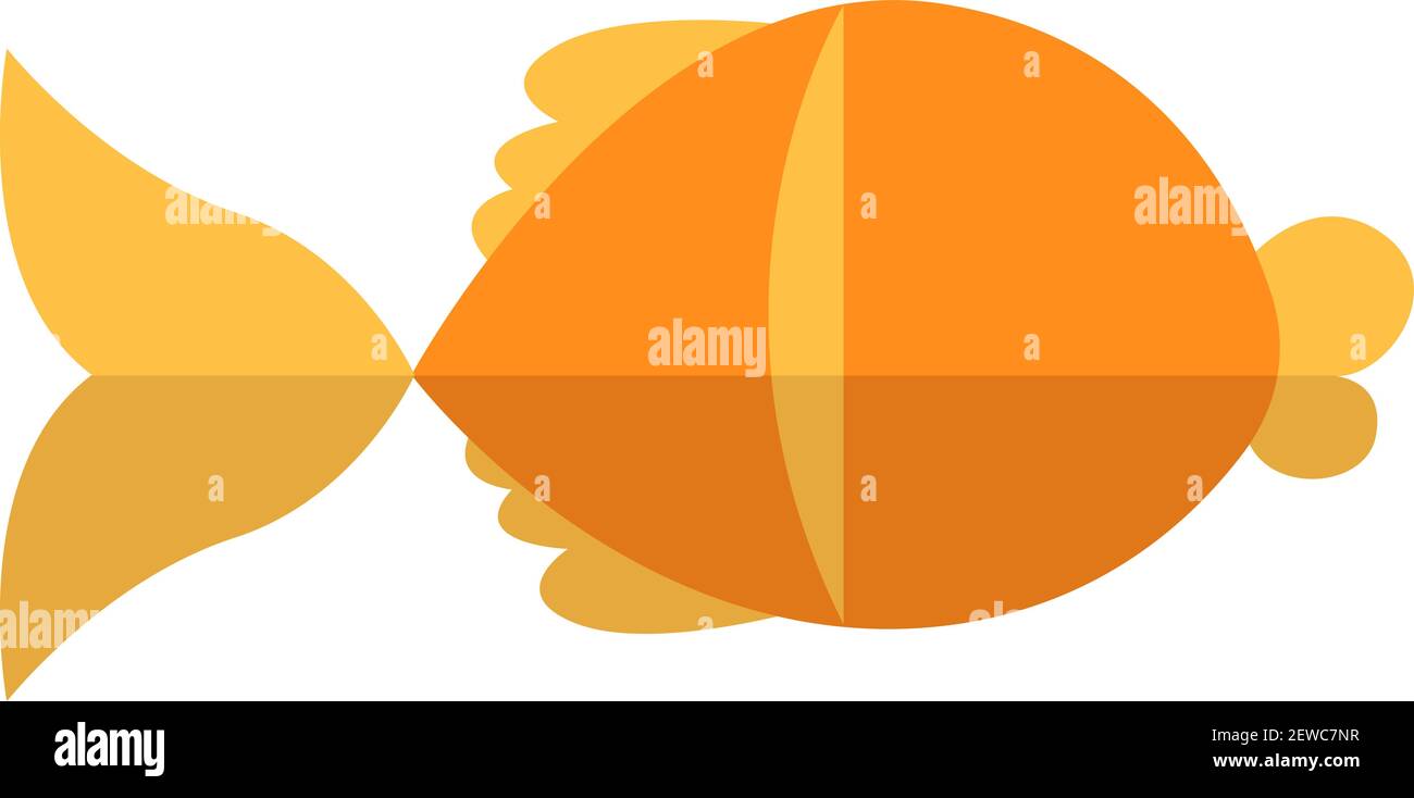 Fat orange fish, illustration, vector on white background Stock Vector ...