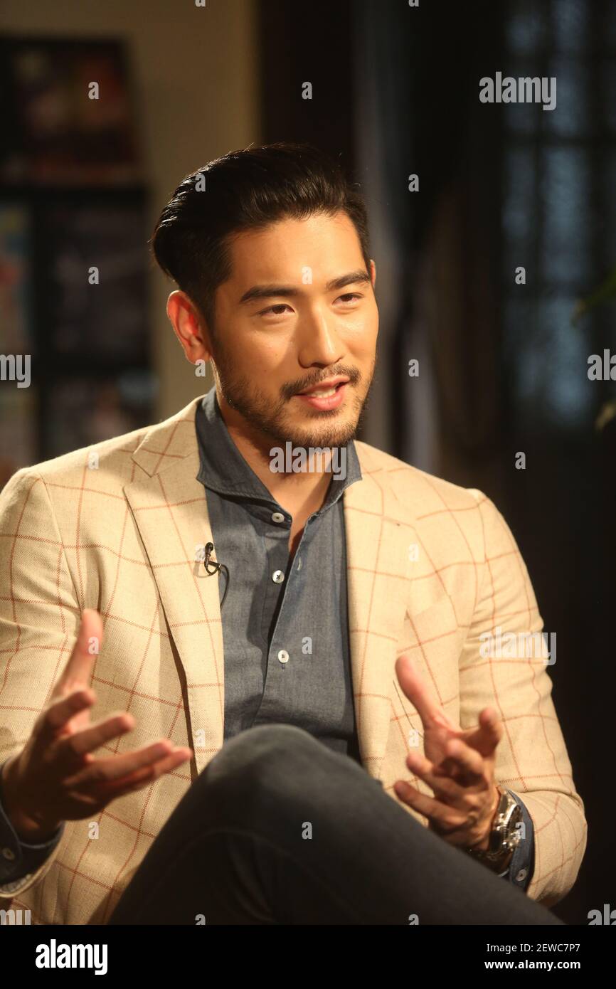 --File--In this unlocated photo, Godfrey Gao is getting interviewed, 17 ...