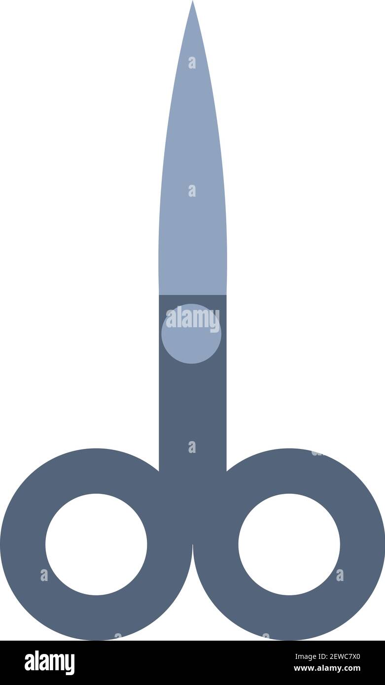 Blue scissors, illustration, vector on white background Stock Vector ...