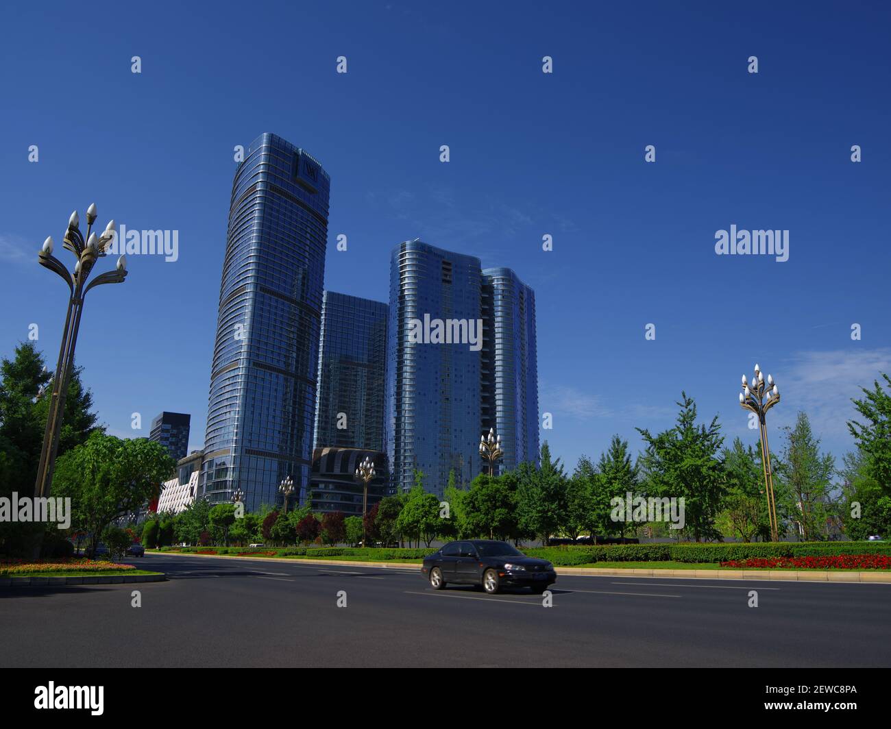 --FILE--A view of high-rise and skyscrapers erecting at the urban area ...