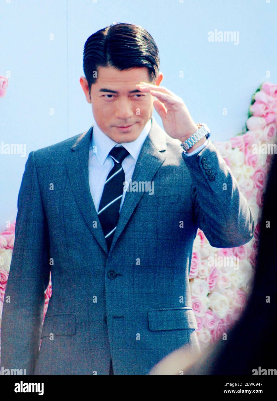 --FILE--Hong Kong singer, dancer and actor Aaron Kwok Fu-shing attends Shanghai Longines Global ...