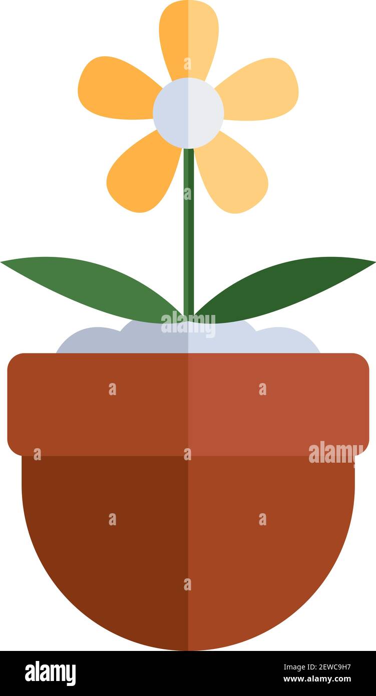Flower pot vector vectors hi-res stock photography and images - Alamy