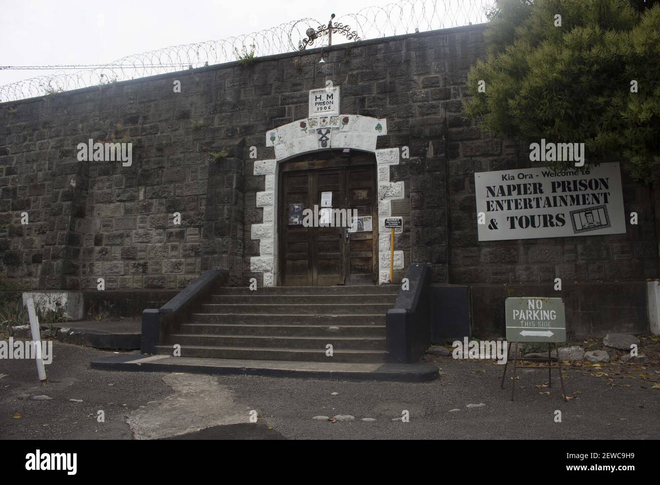 Facade of Napier Prison, Napier, New Zealand, November 29, 2017. (Photo ...