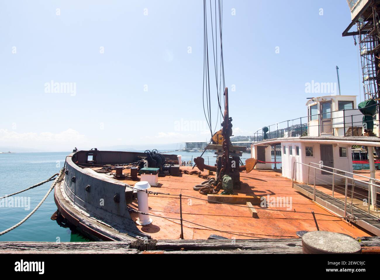 The Hikitia, thought to be the only working steam crane ship in the ...