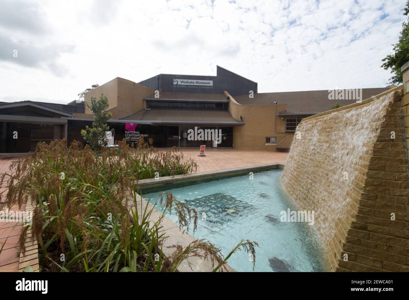 Facade of the Waikato Museum, a regional art museum and cultural center ...