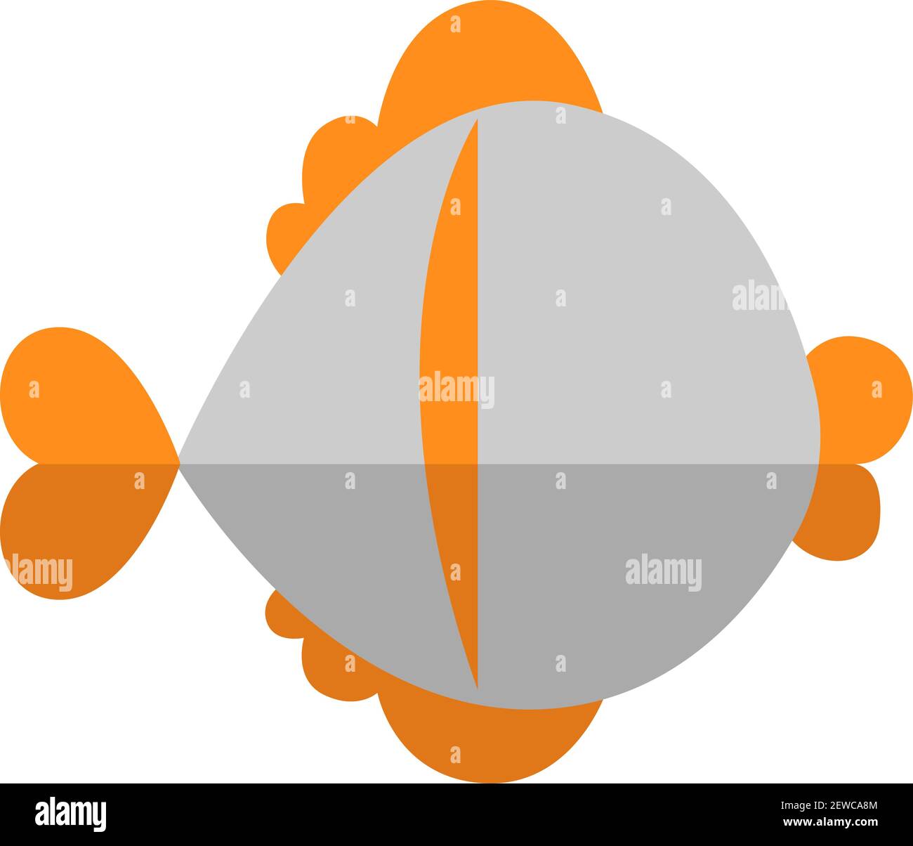 Fat white fish, illustration, vector on white background Stock Vector ...