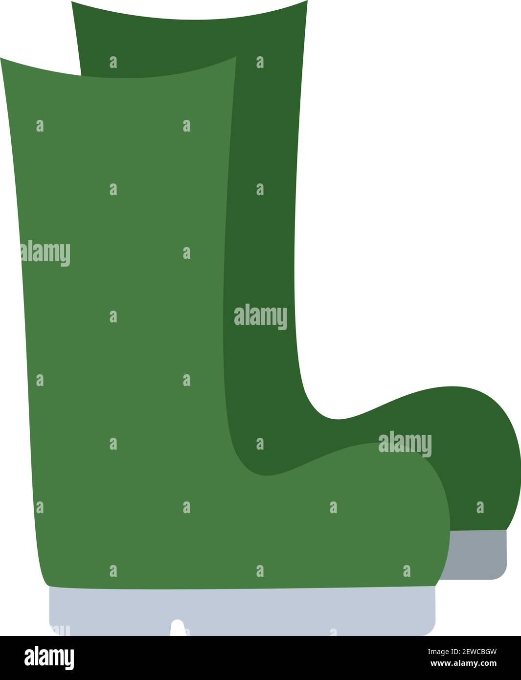 Gardening boots, illustration, vector on white background Stock Vector ...