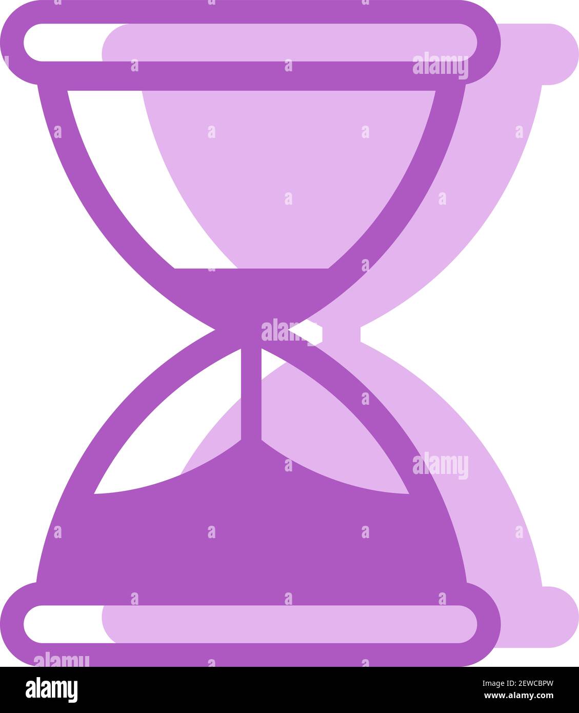 Pink hourglass, illustration, vector on white background Stock Vector ...