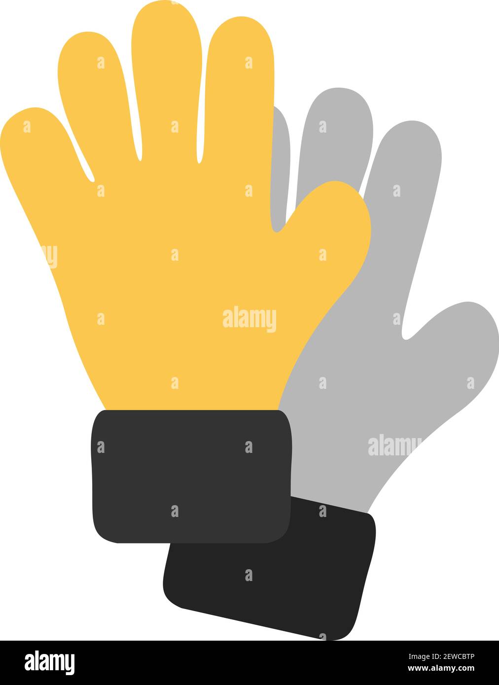 Goalkeeper gloves, illustration, vector on white background Stock ...