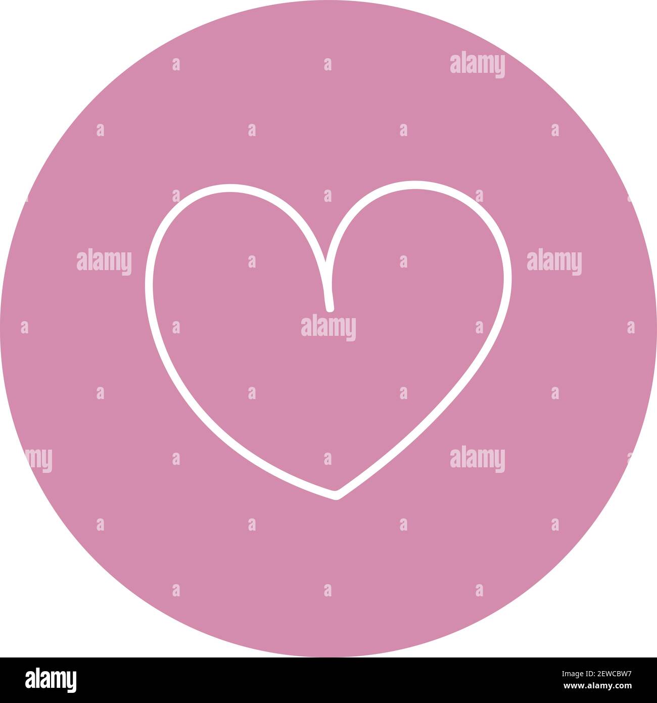 Pink heart, illustration, vector on white background Stock Vector Image ...