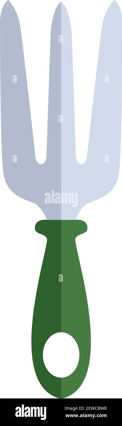 Gardening fork, illustration, vector on white background Stock Vector ...