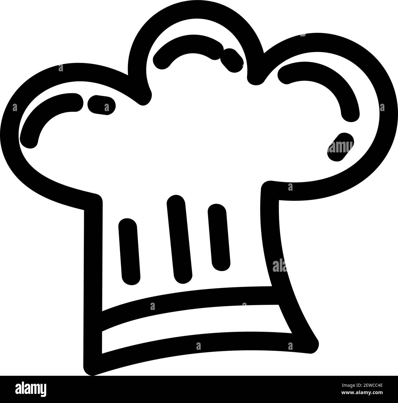 Chefs hat, illustration, vector on white background Stock Vector Image ...