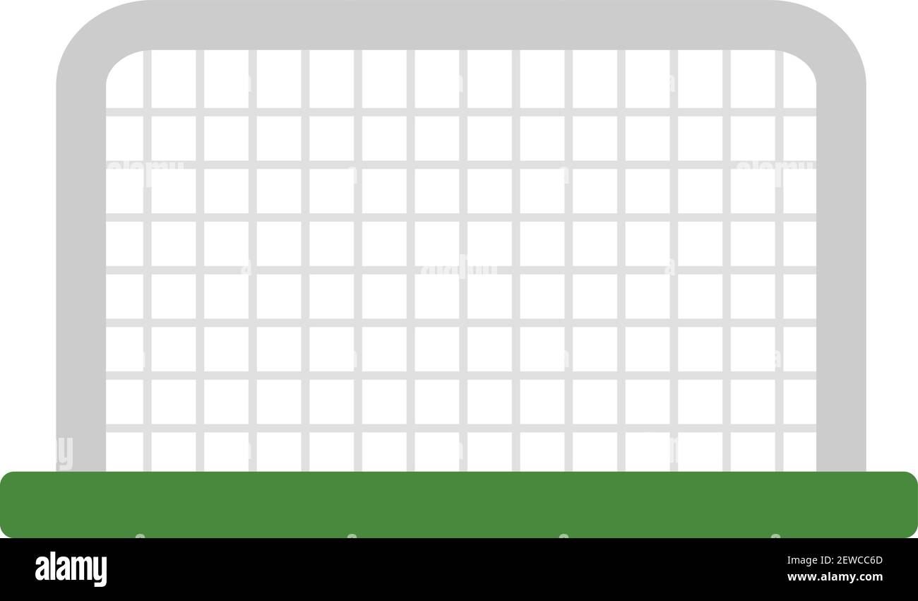 Football goal, illustration, vector on white background Stock Vector ...