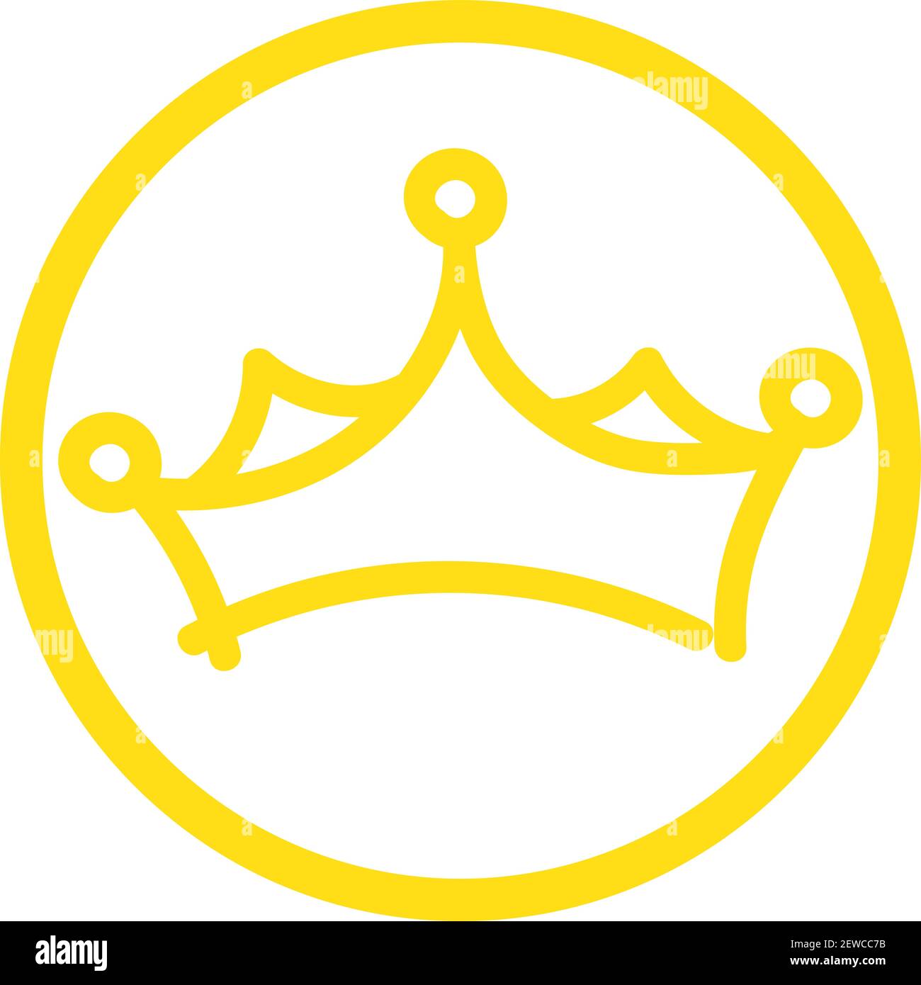 Elegant crown, illustration, vector on white background Stock Vector ...