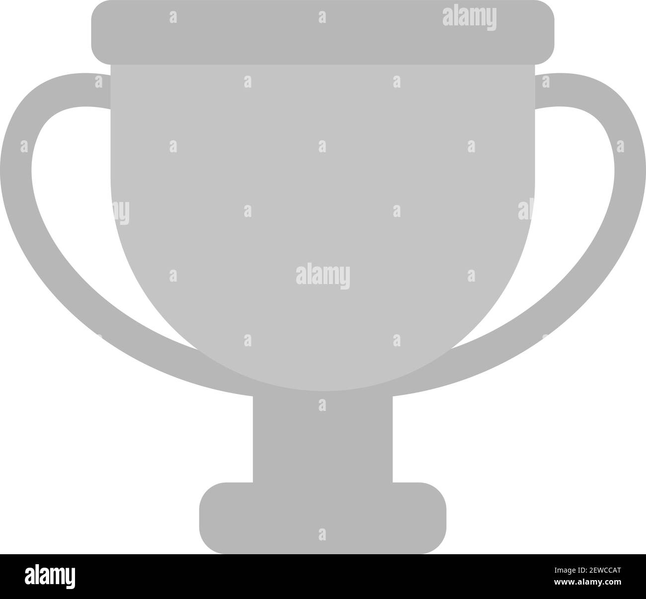 Football silver cup, illustration, vector on white background Stock ...