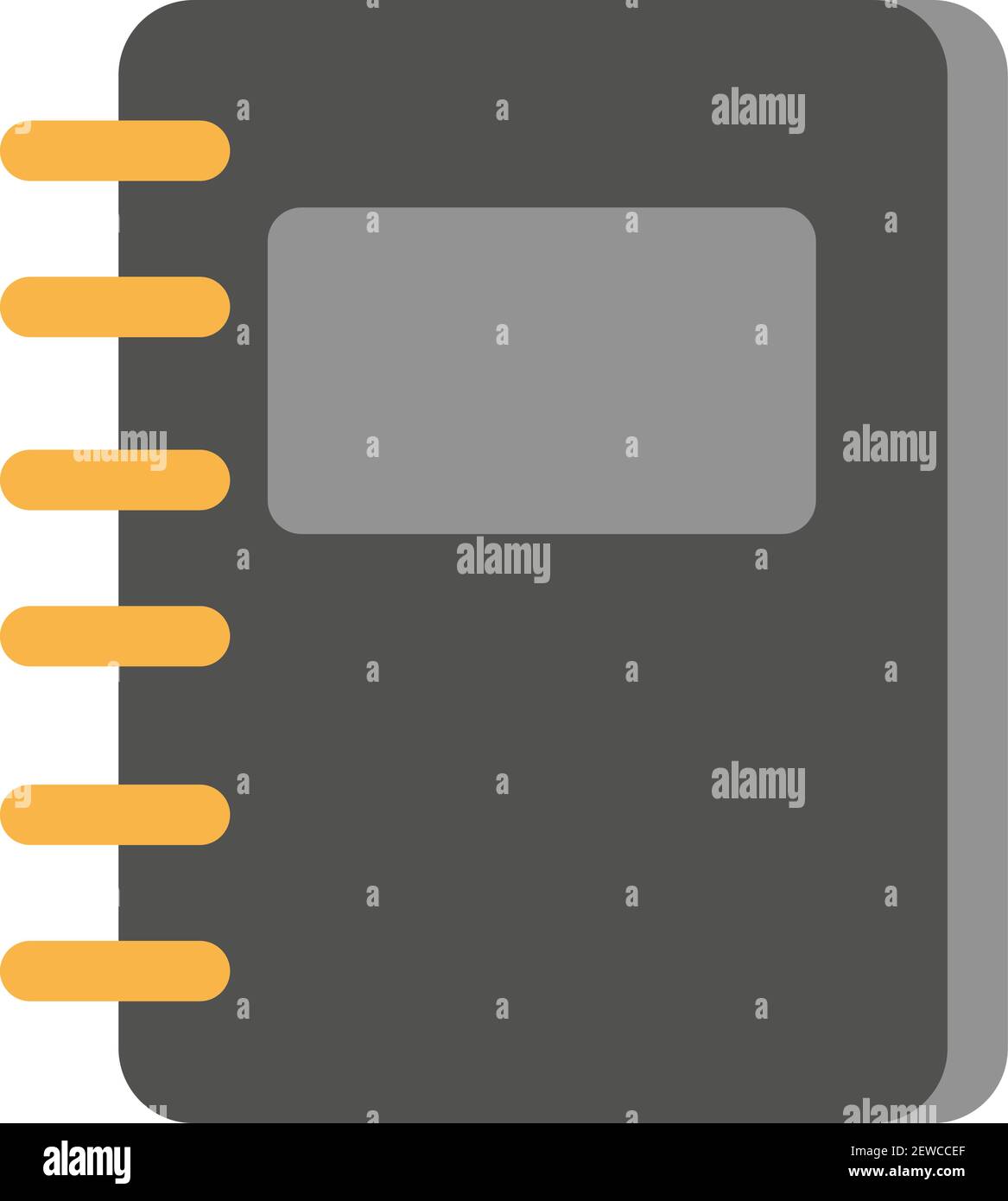 Black journalism notebook, illustration, vector on white background ...