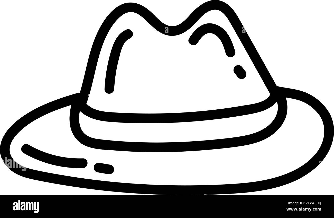 Traditional hat, illustration, vector on white background Stock Vector ...