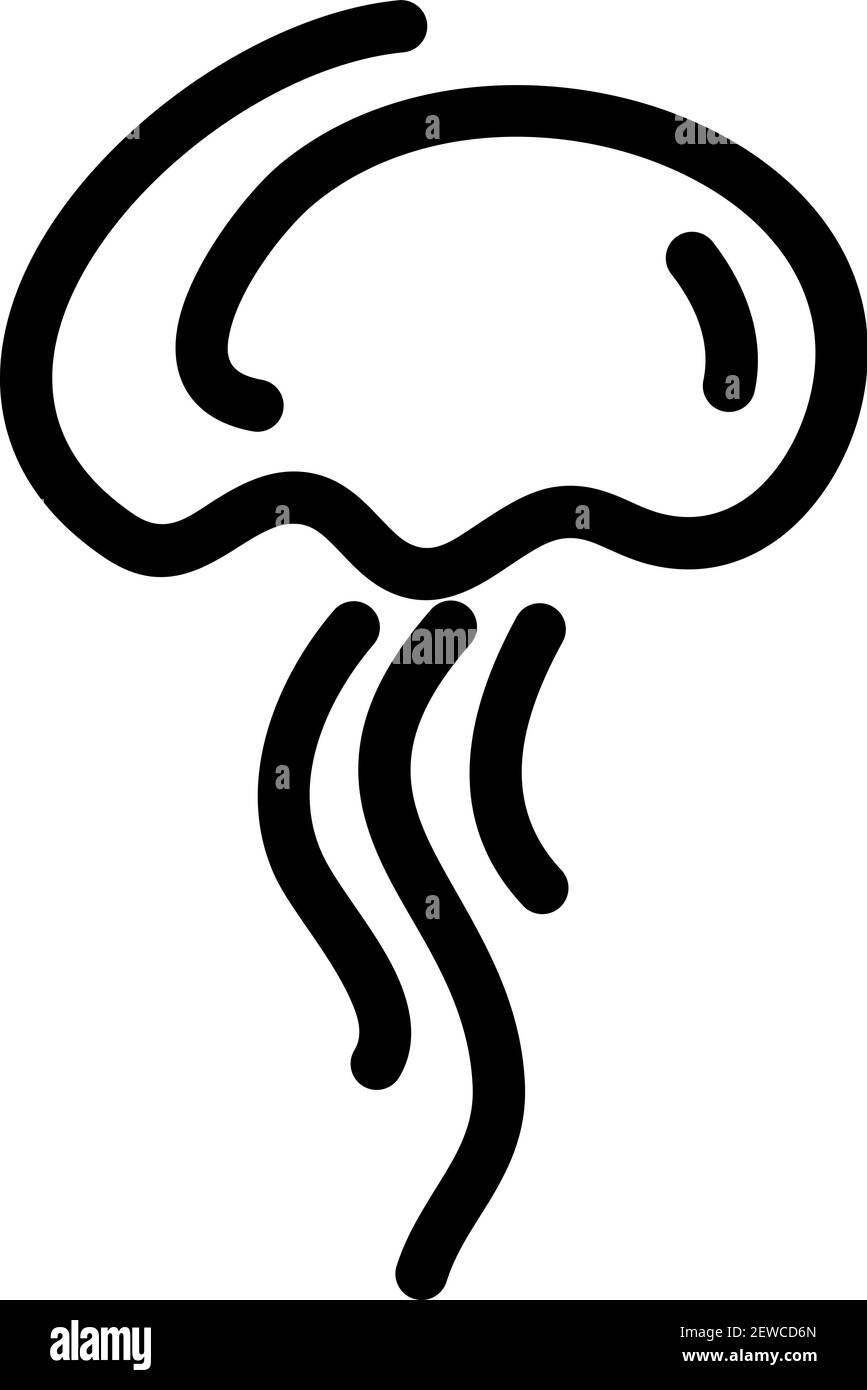 Poison jellyfish, illustration, vector on white background Stock Vector ...