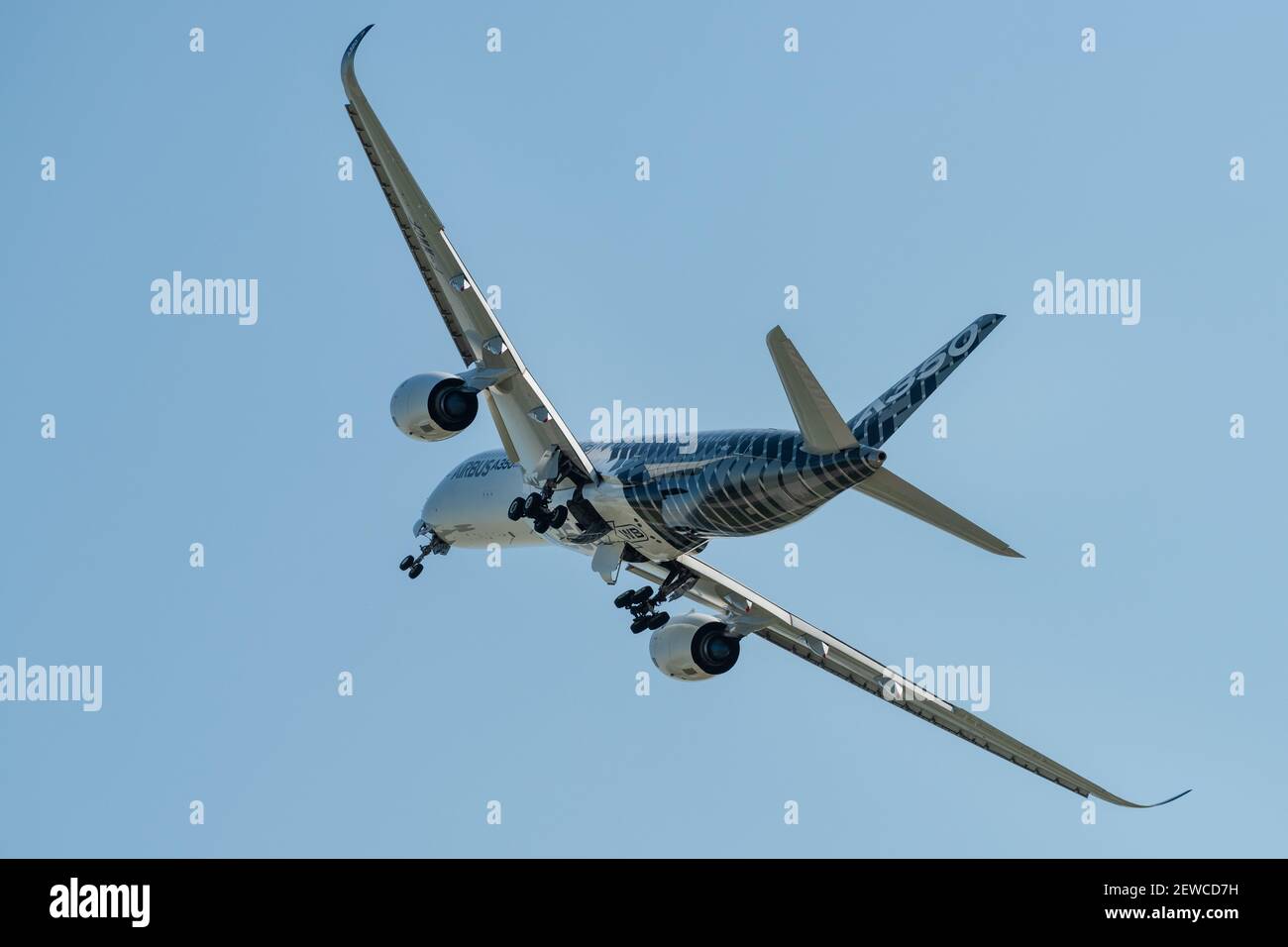 August 30, 2019. Zhukovsky, Russia. long-range wide-body twin-engine ...