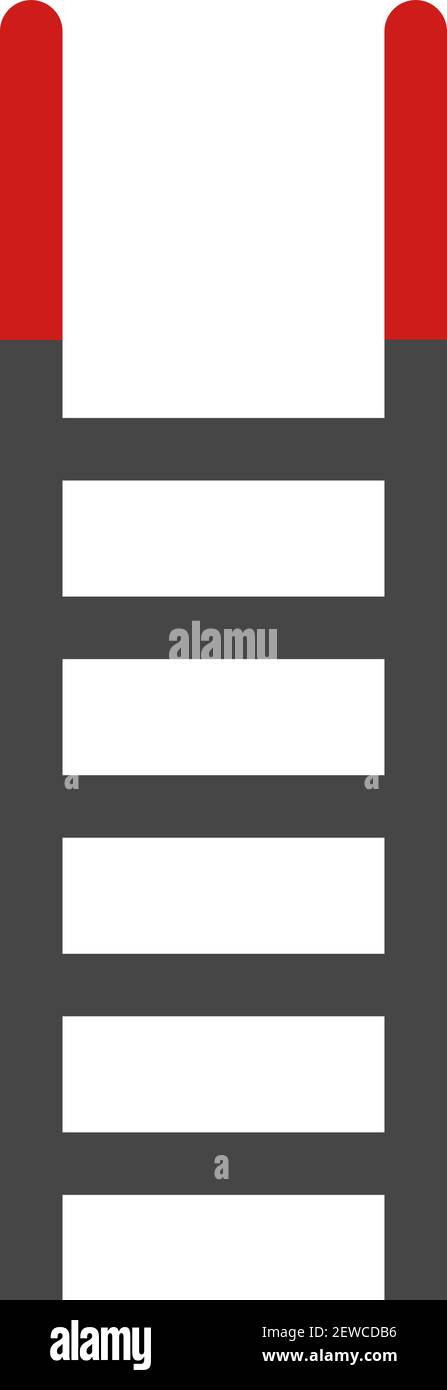 Firefighting ladders, illustration, vector on white background Stock ...