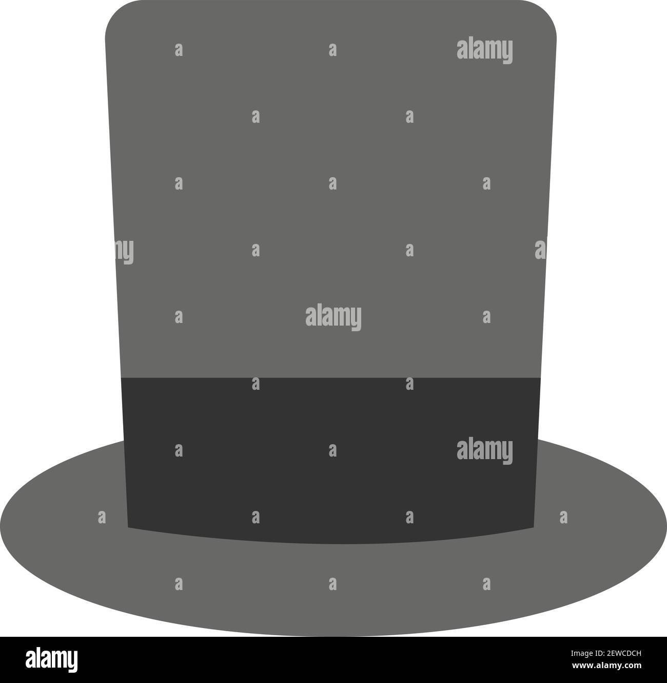 Tall hat, illustration, vector on white background Stock Vector Image ...