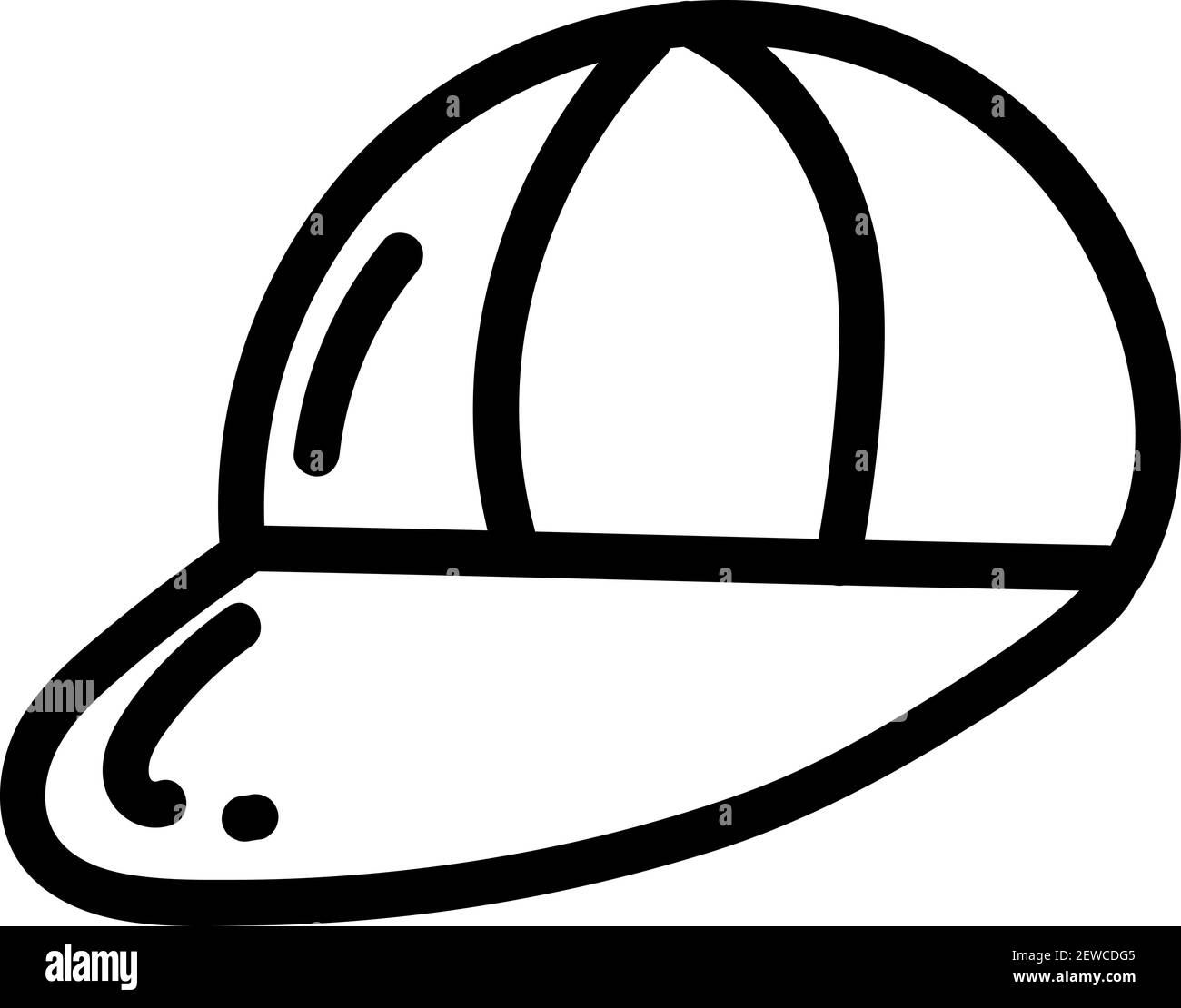 White cap, illustration, vector on white background Stock Vector Image ...
