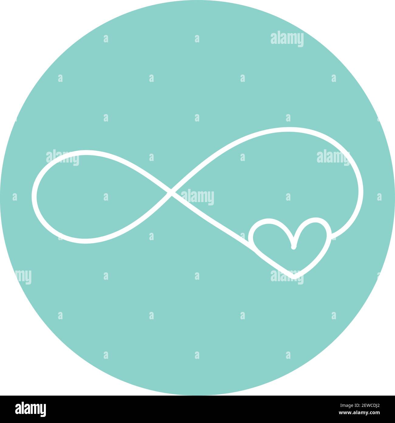 Infinity heart, illustration, vector on white background Stock Vector ...