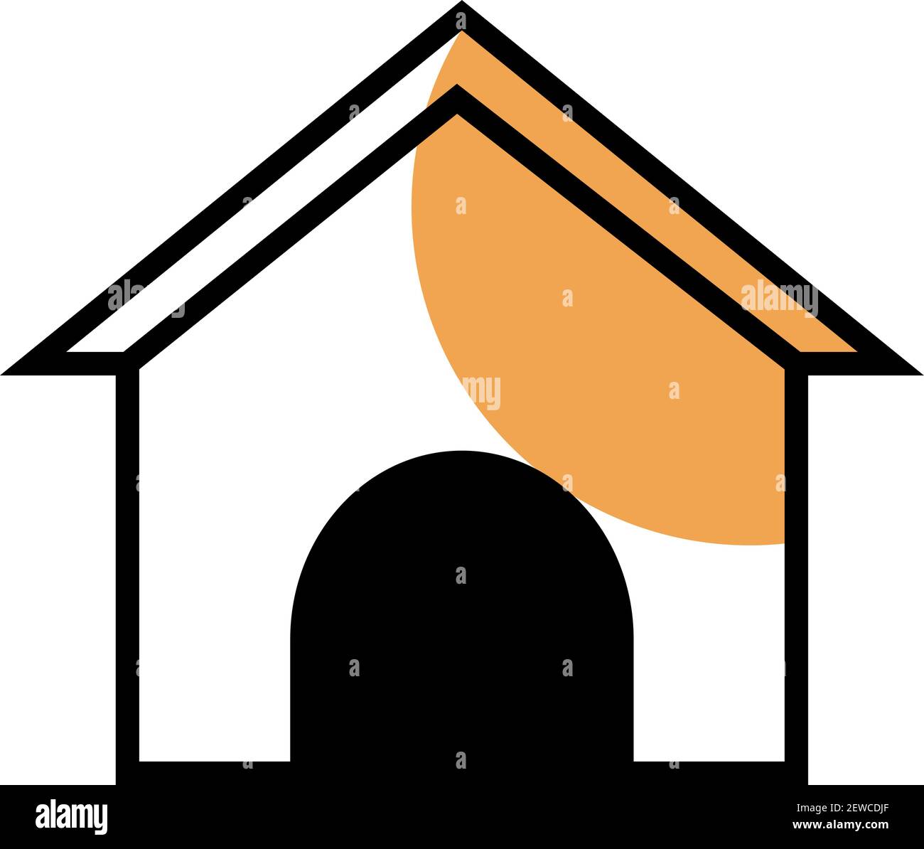 Pet house, illustration, vector on white background Stock Vector Image ...