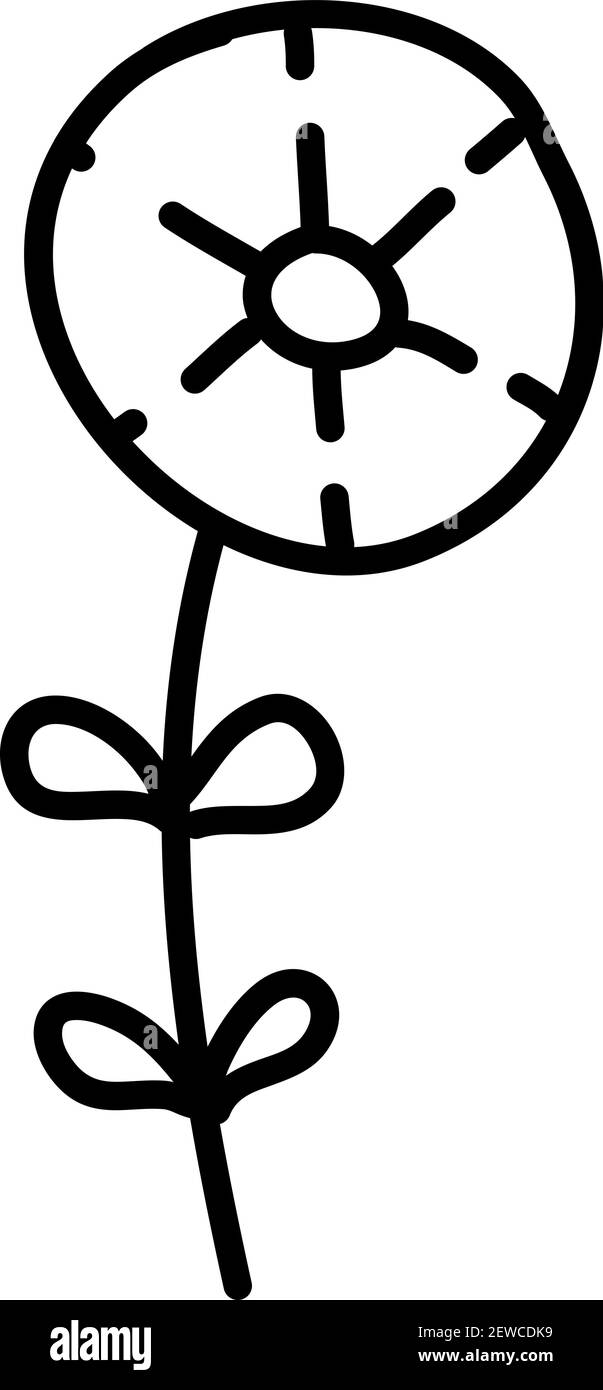 Blooming flower illustration Cut Out Stock Images & Pictures - Alamy