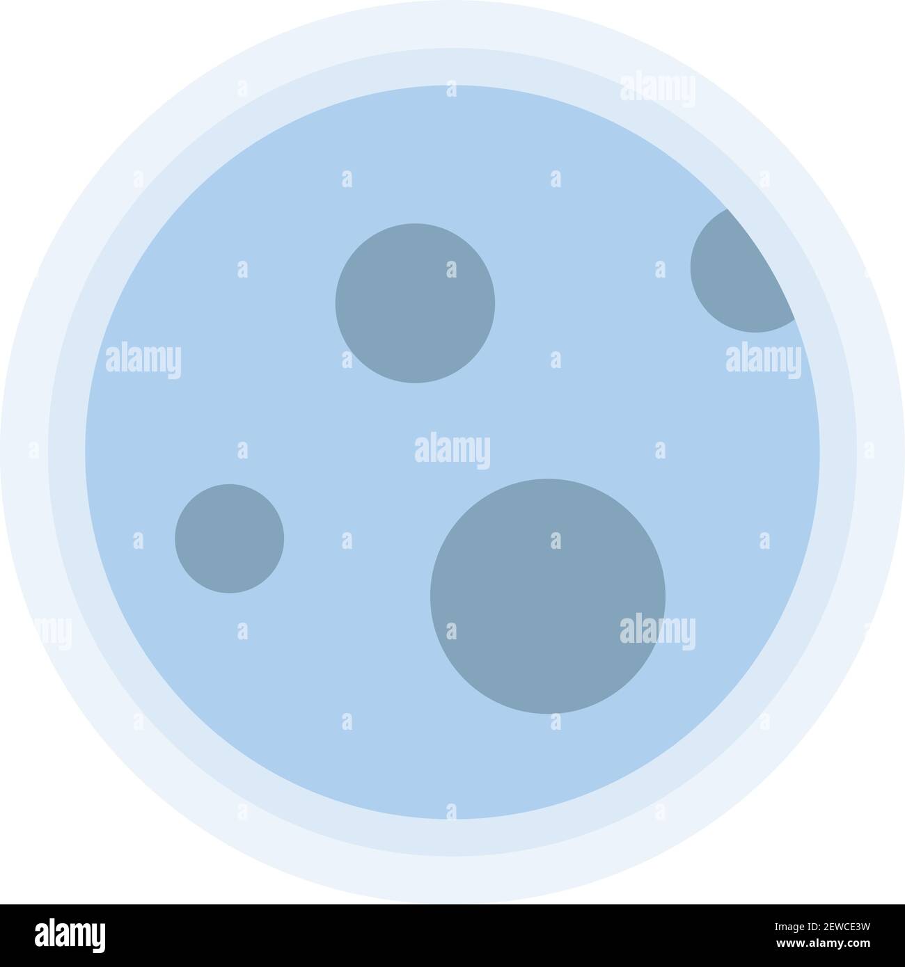 Grey moon, illustration, vector on white background Stock Vector Image ...