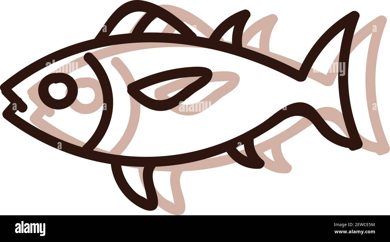 Vector hand drawn seafood Cut Out Stock Images & Pictures - Alamy