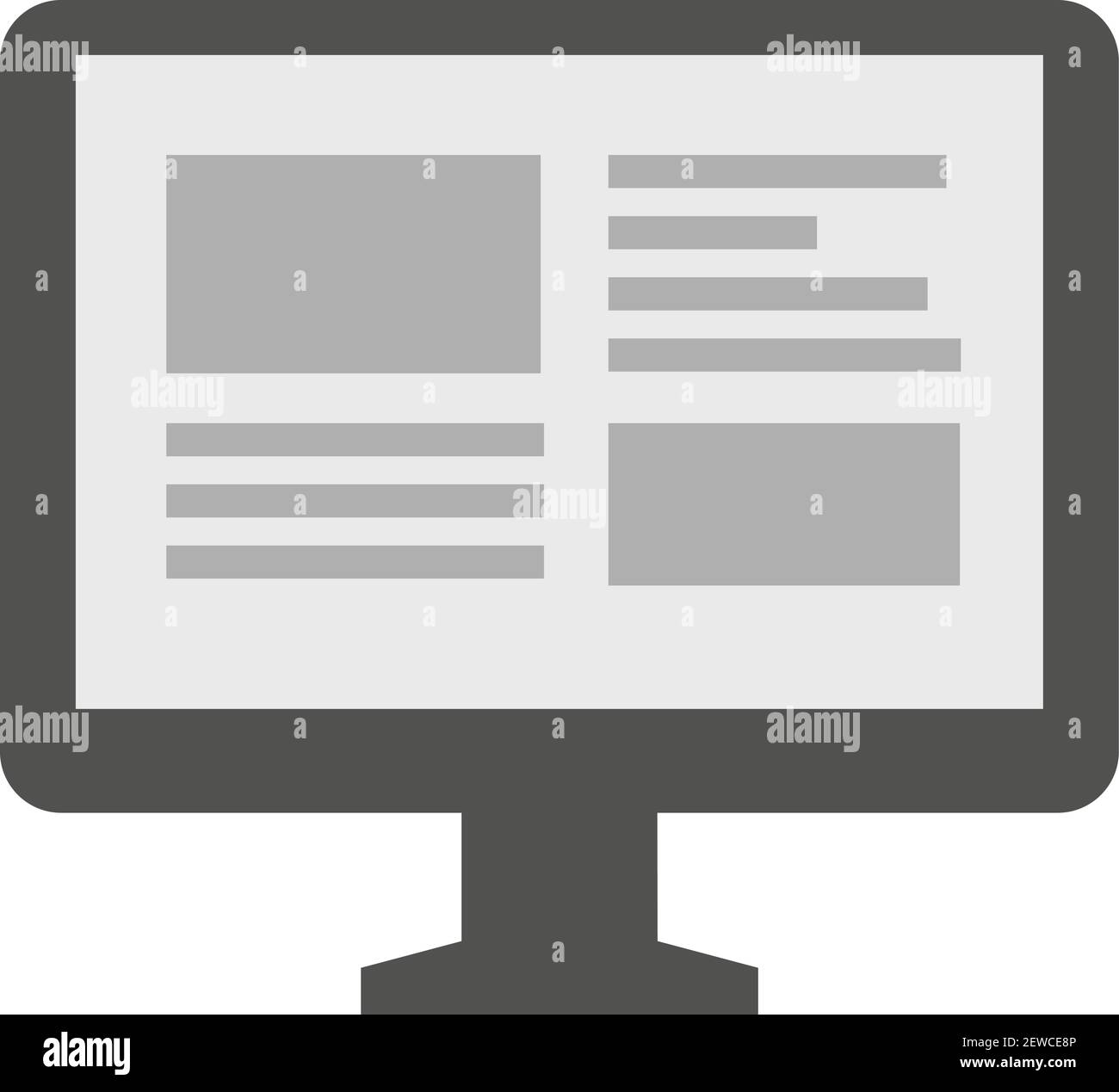 Journalism article, illustration, vector on white background Stock ...