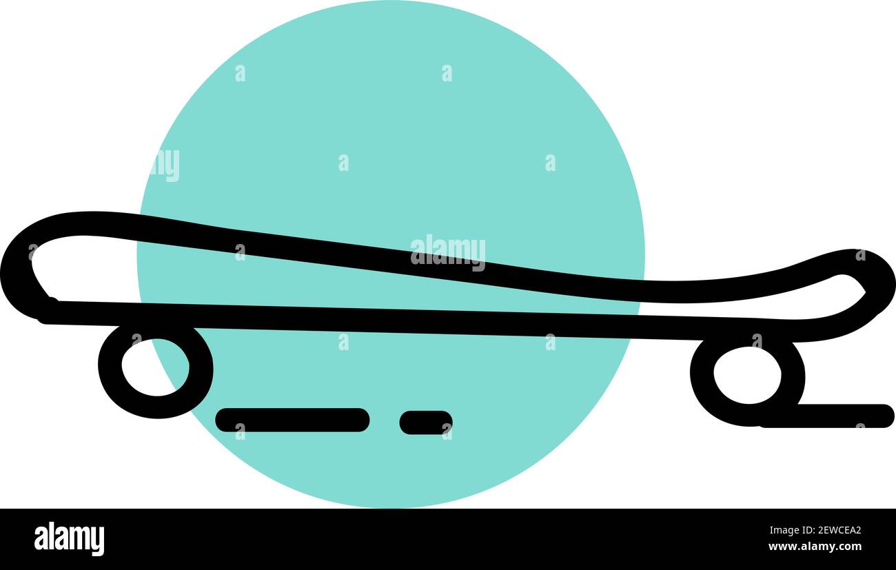 Skate board,illustration, vector on white background Stock Vector Image ...