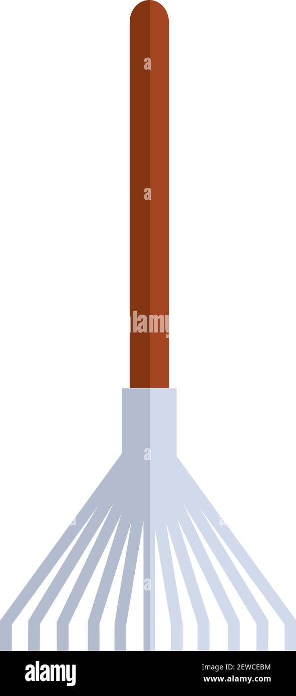 Gardening rake, illustration, vector on white background Stock Vector ...