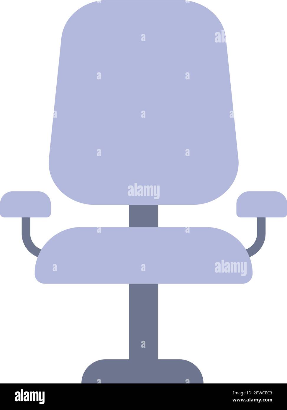 Blue office chair, illustration, vector on white background Stock ...