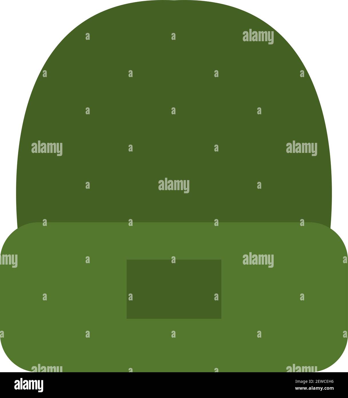 Green hat, illustration, vector on white background Stock Vector Image ...