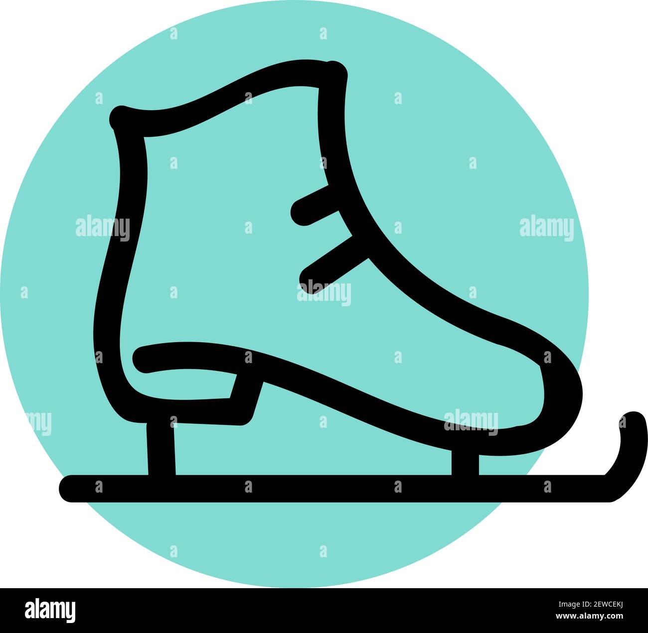 Ice skating, illustration, vector on white background Stock Vector ...