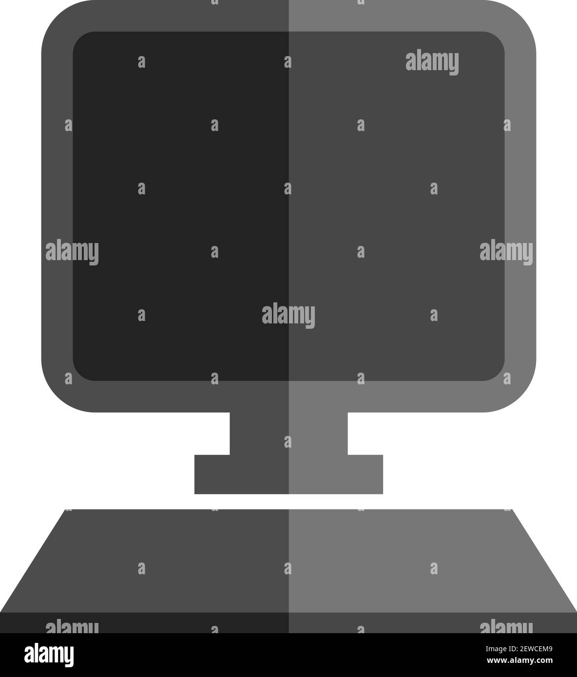 Police computer, illustration, vector on white background Stock Vector ...