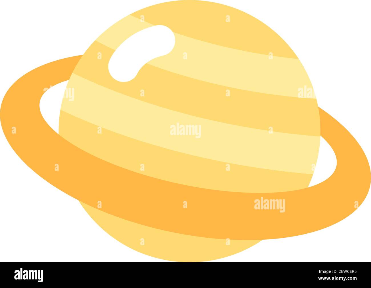 Planet jupiter, illustration, vector on white background Stock Vector ...