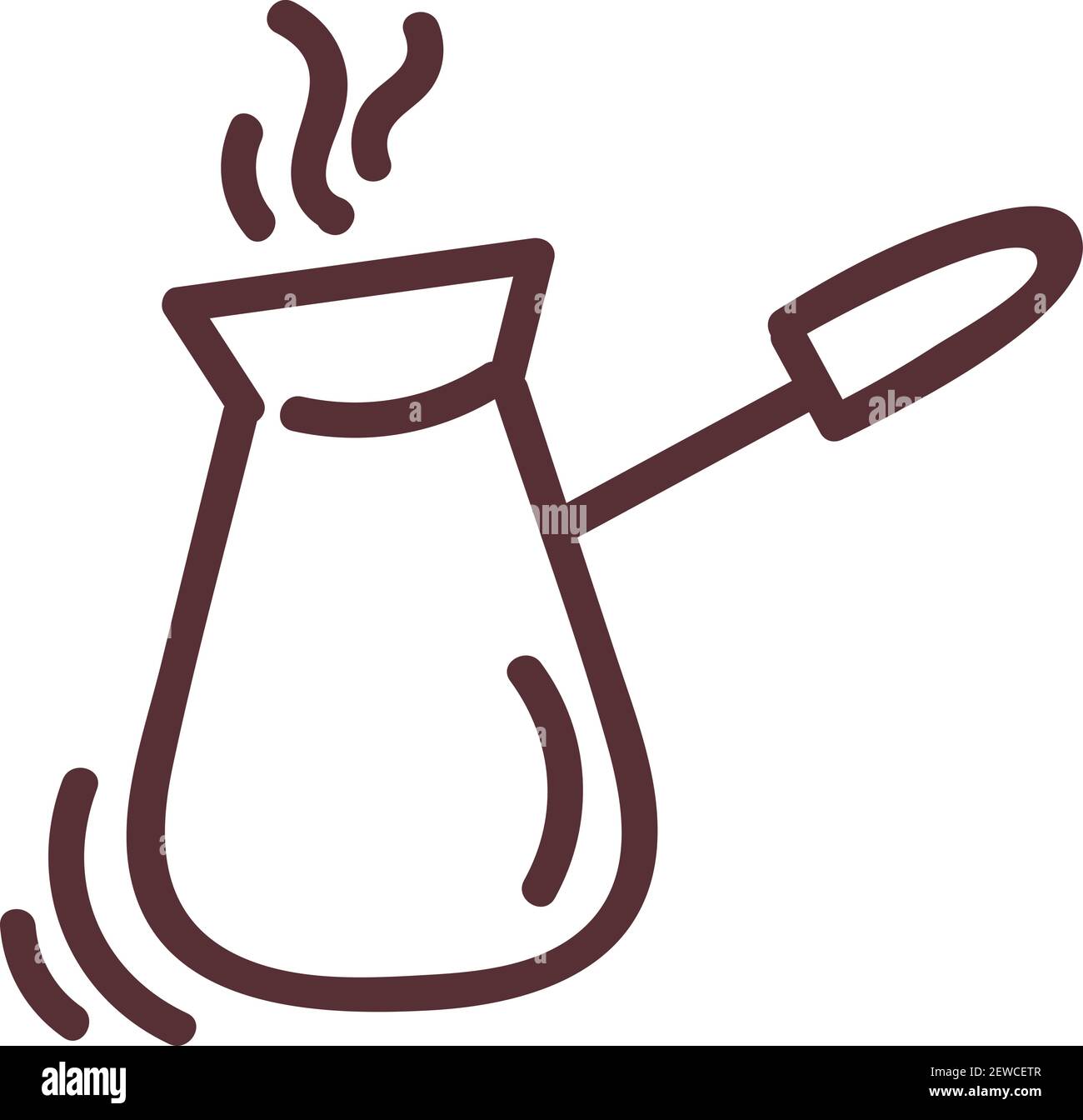 Old cezve, illustration, vector on white background Stock Vector Image ...