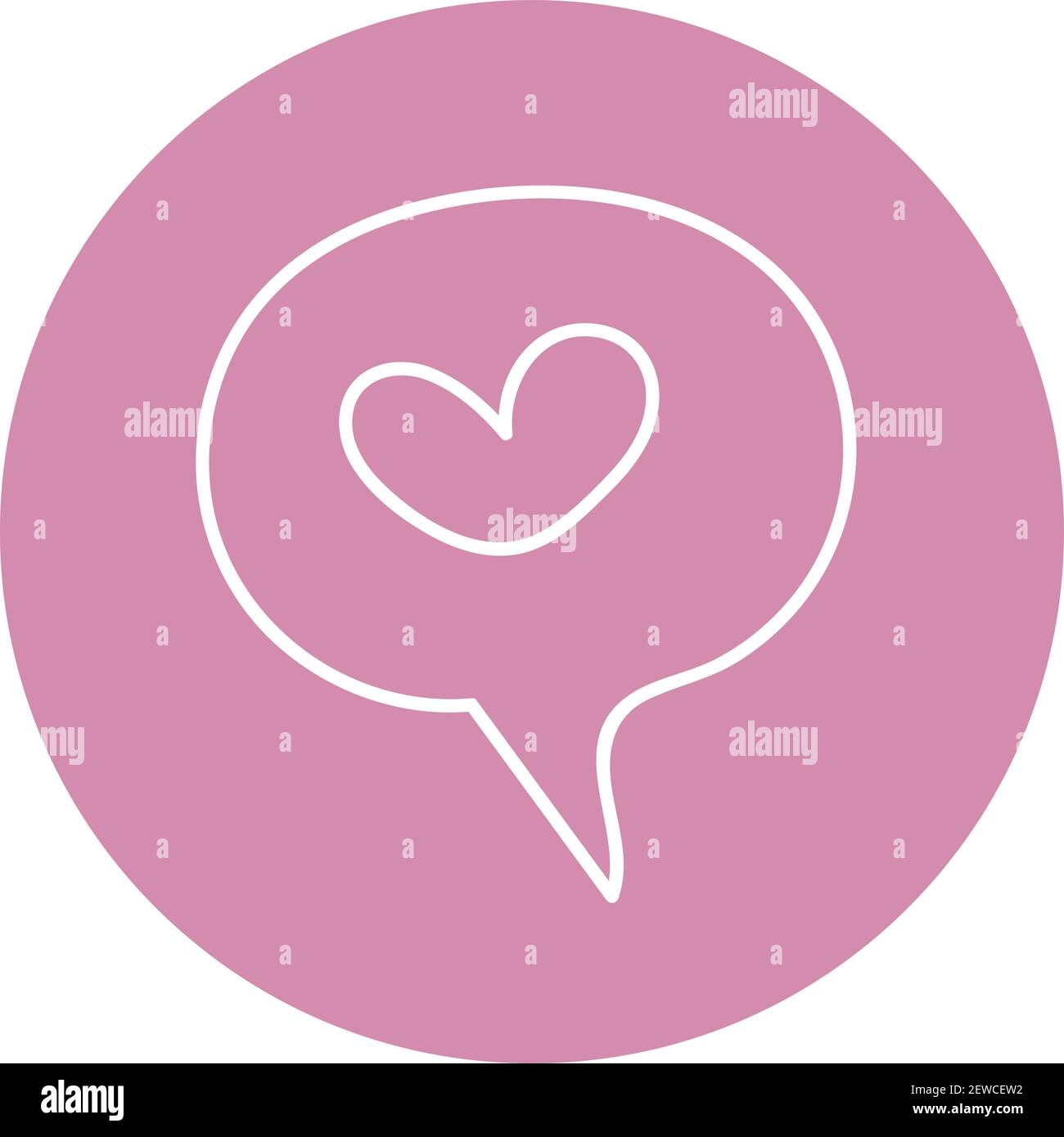 Heart icon on speech Cut Out Stock Images & Pictures - Alamy