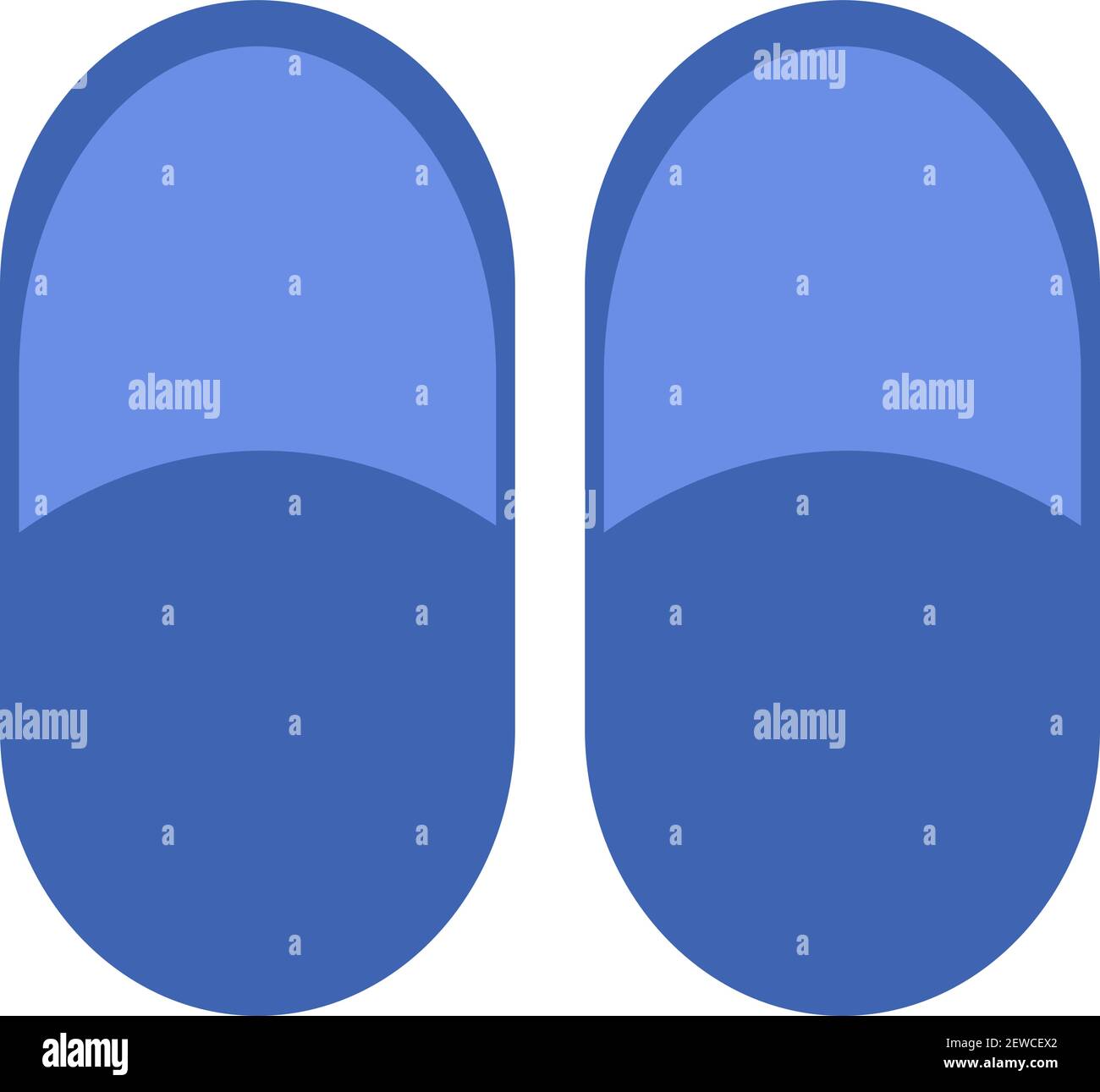 Blue slippers, illustration, vector on white background Stock Vector ...
