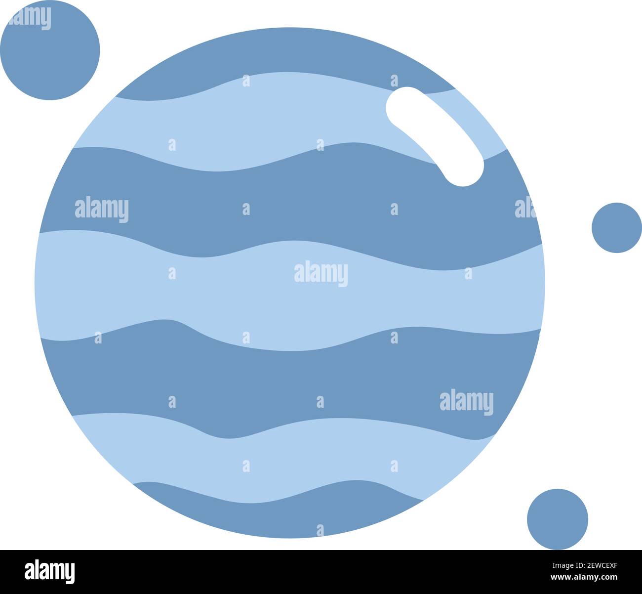 Blue planet, illustration, vector on white background Stock Vector ...
