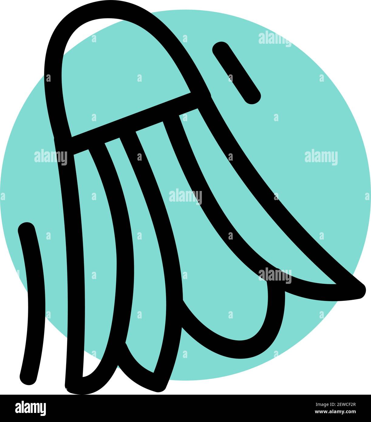 Blue shuttlecock, illustration, vector on white background Stock Vector ...