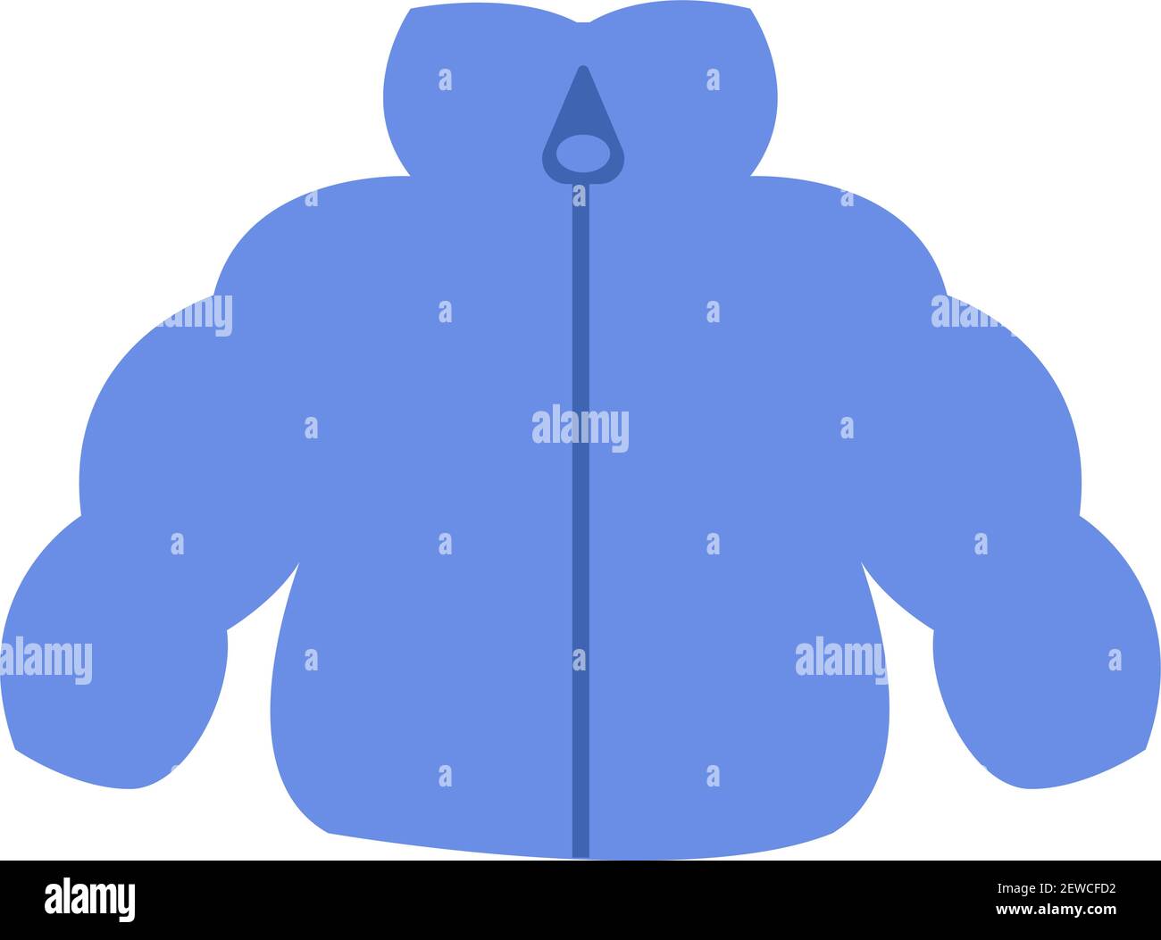 Blue jacket, illustration, vector on white background Stock Vector ...