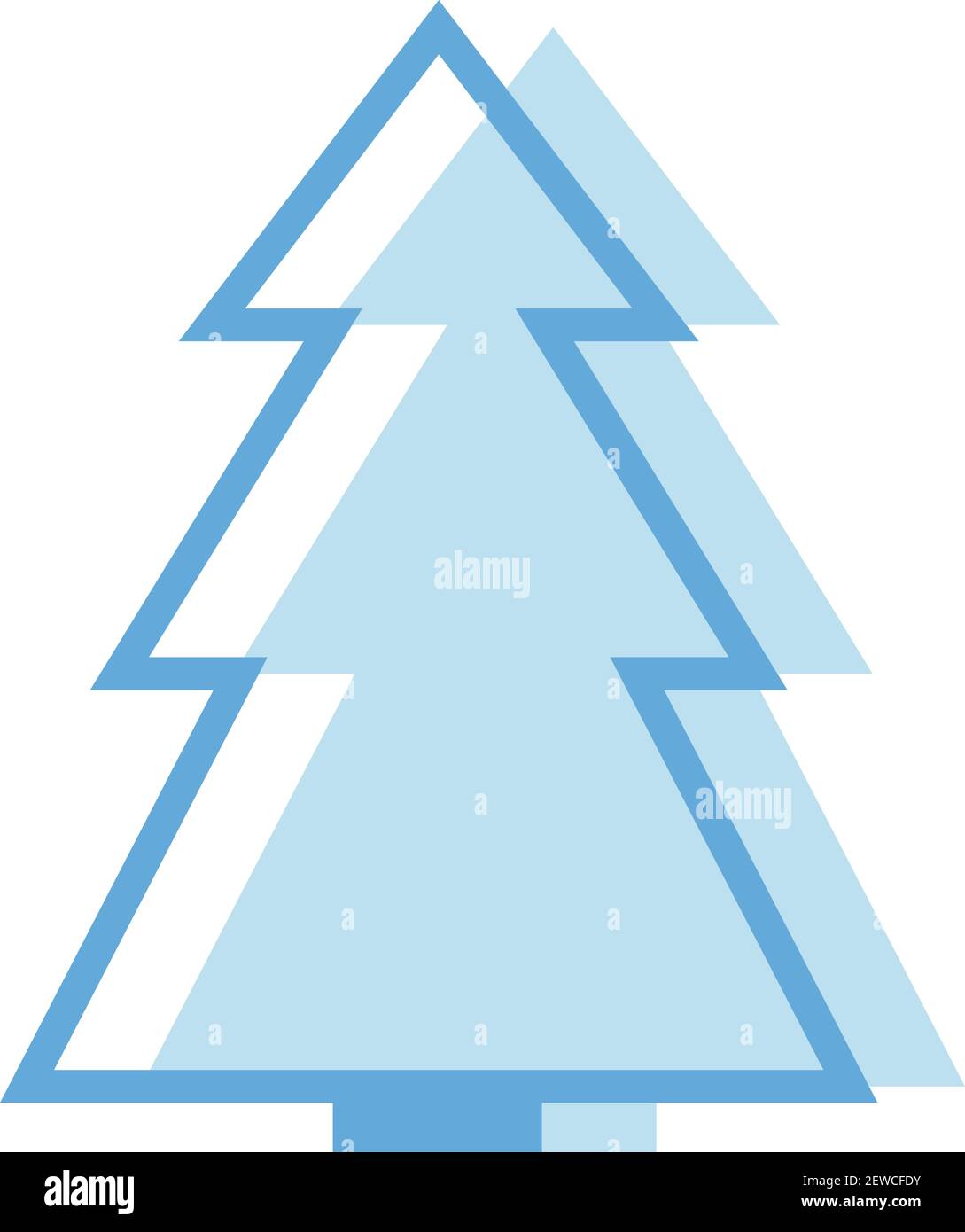 Winter spruce, illustration, vector on white background Stock Vector ...