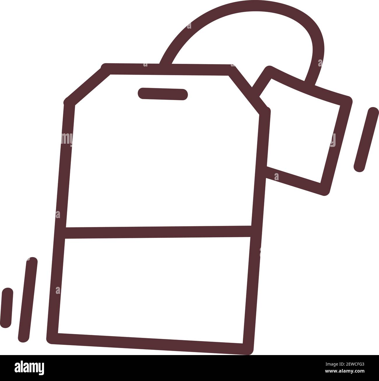 Tea bag, illustration, vector on white background Stock Vector Image ...