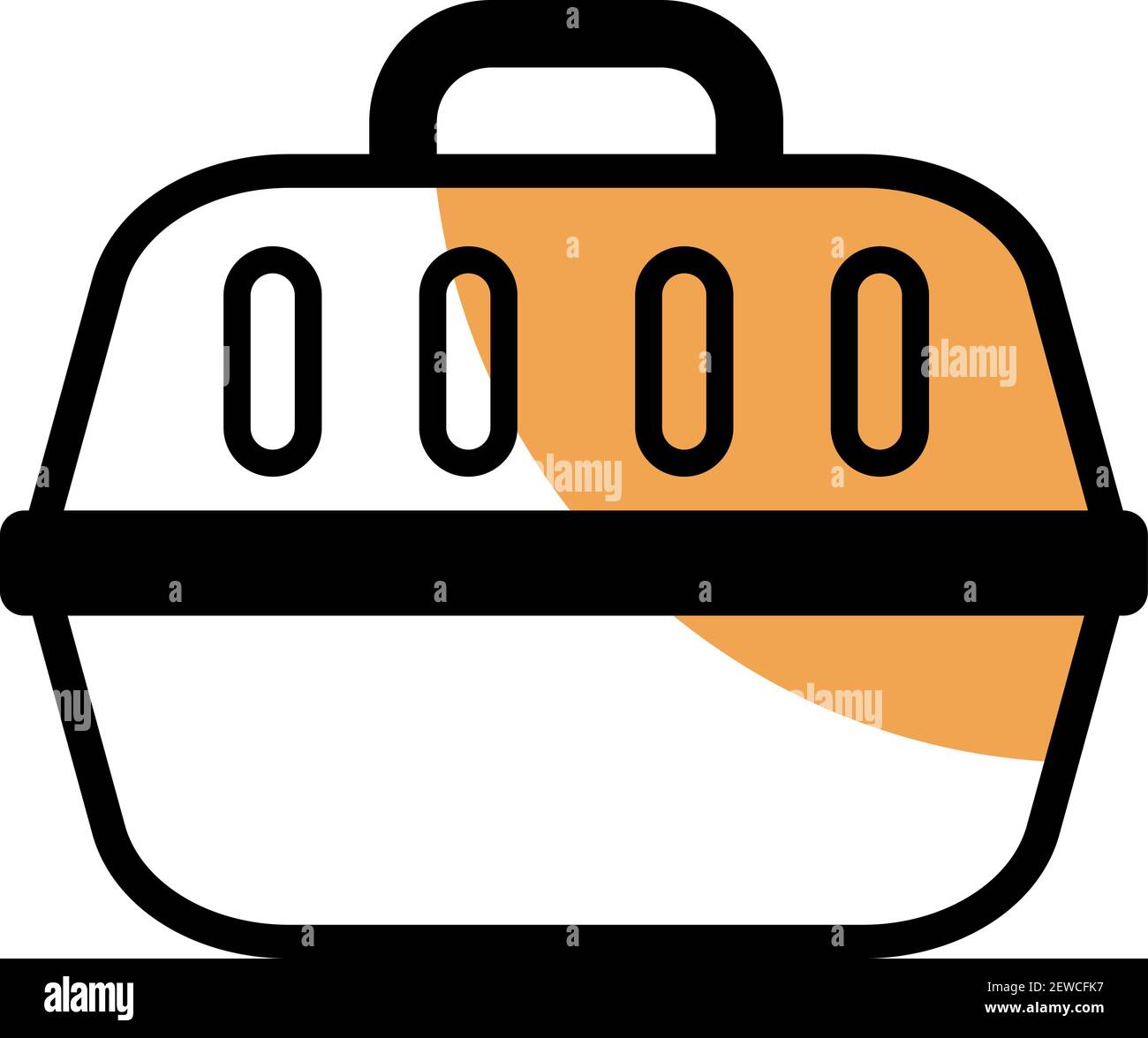 Pet carrier, illustration, vector on white background Stock Vector ...