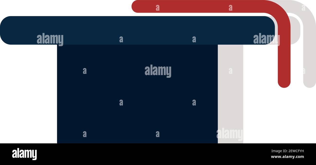 University hat, illustration, vector on white background Stock Vector ...